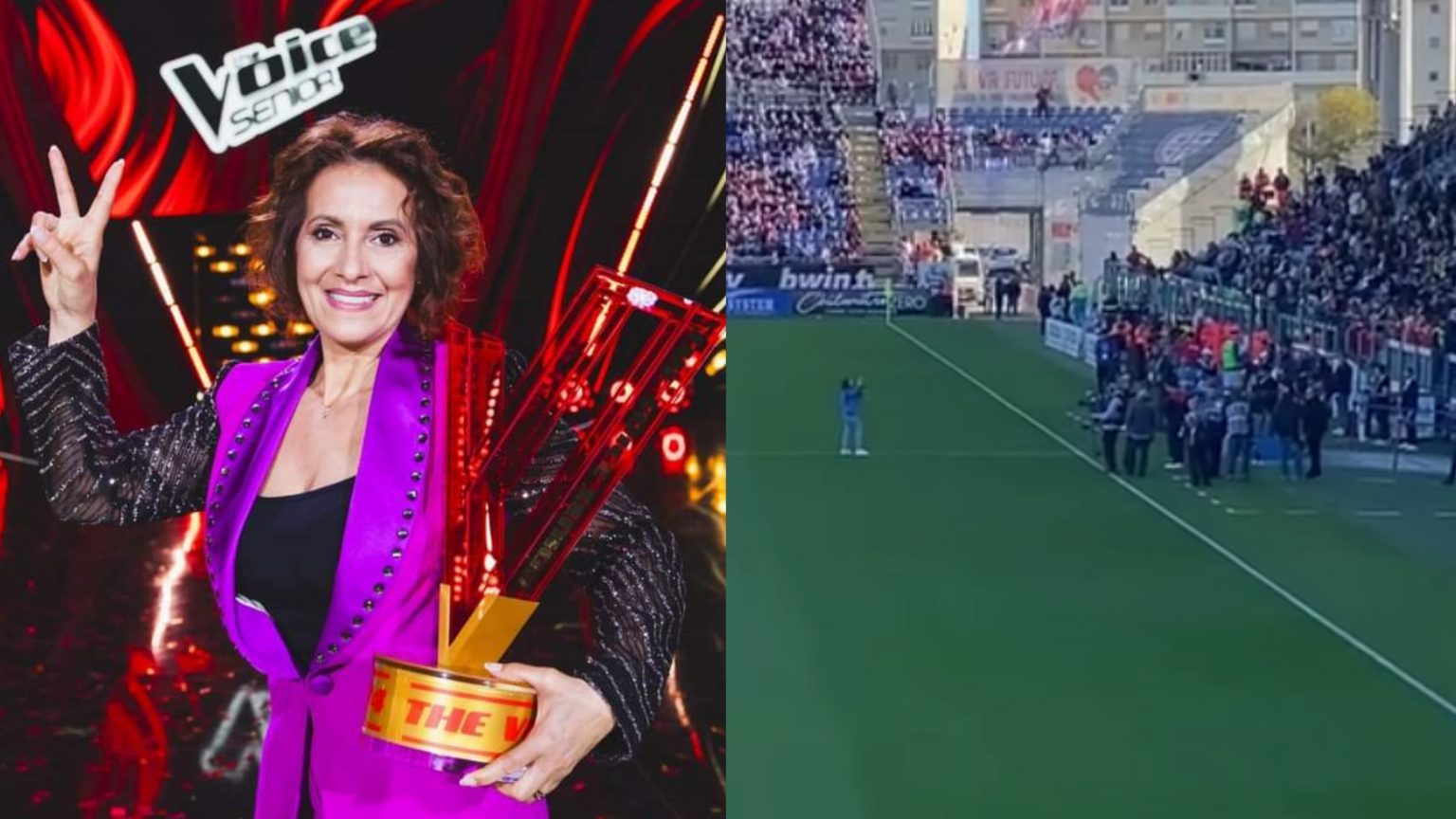 Diana Puddu apre la partita del Cagliari: allo stadio canta "Ti sento ...