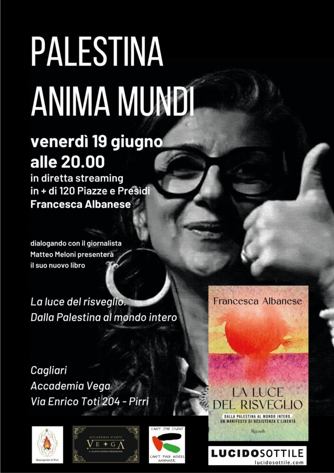 Pirri si collega con 120 piazze italiane per il nuovo libro di ...